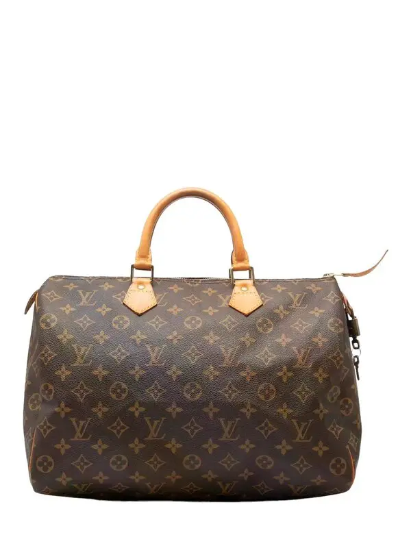 LOUIS VUITTON Monogram Speedy 35 Boston Bag - Brown