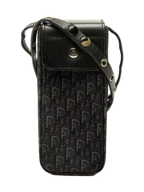 Dior Diorissimo Trotter Canvas Phone Pouch Crossbody Bag - Black