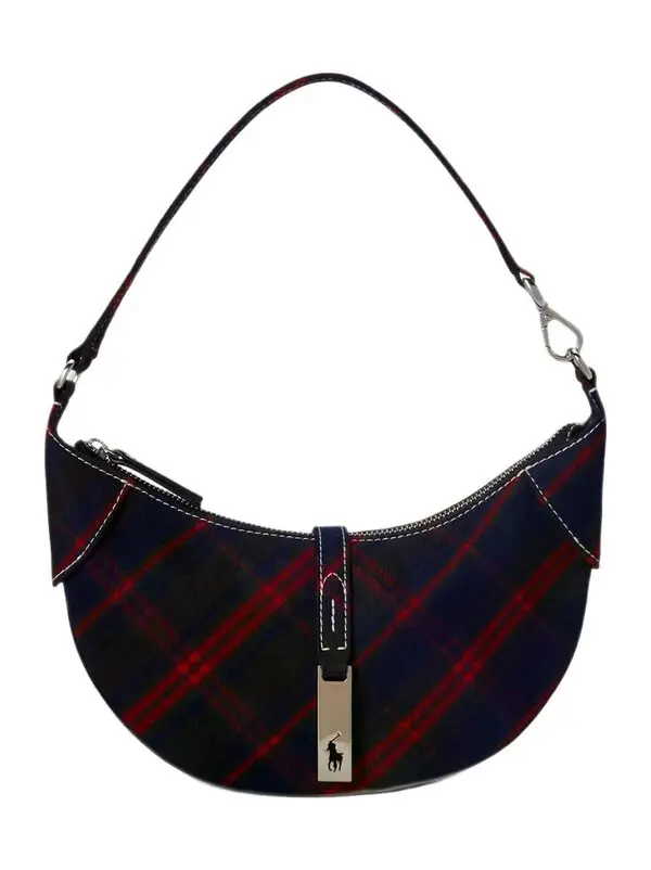 Polo Ralph Lauren Tartan Pattern Shoulder Bag - Blue