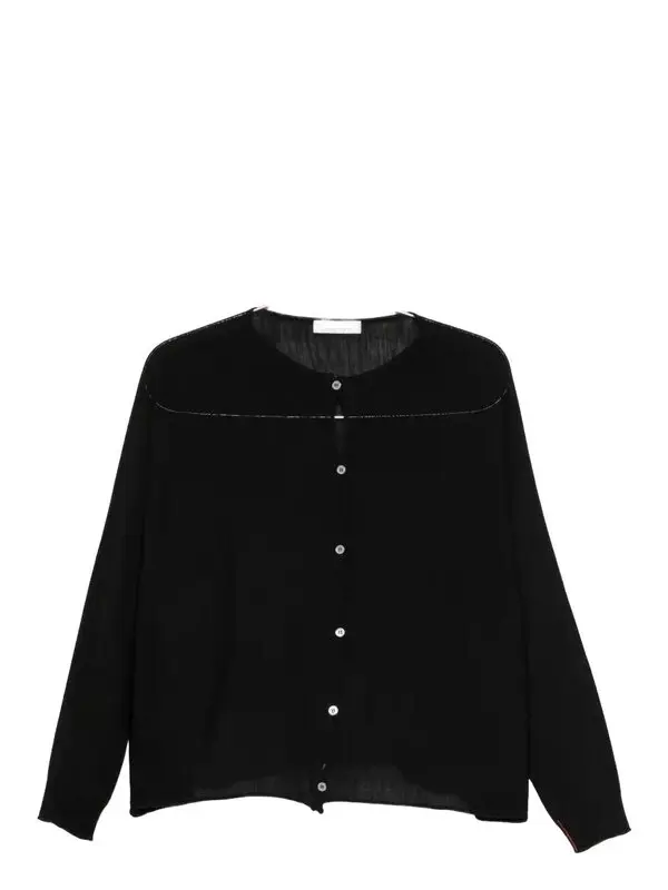 Liviana Conti Boat-neck Cardigan - Black