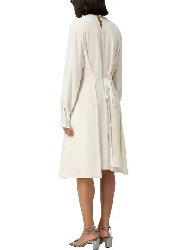 Fabiana Filippi Bead-embellished Pleated Dress - Neutrals