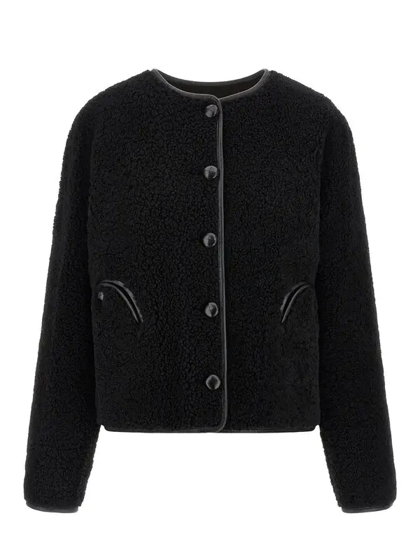 BLAZÉ MILANO Reversible Suede And Shearling Jacket - Black