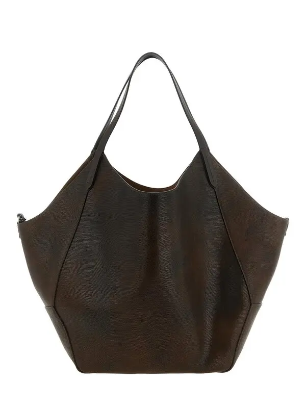 Brunello Cucinelli Reversible Shopping Bag - Brown