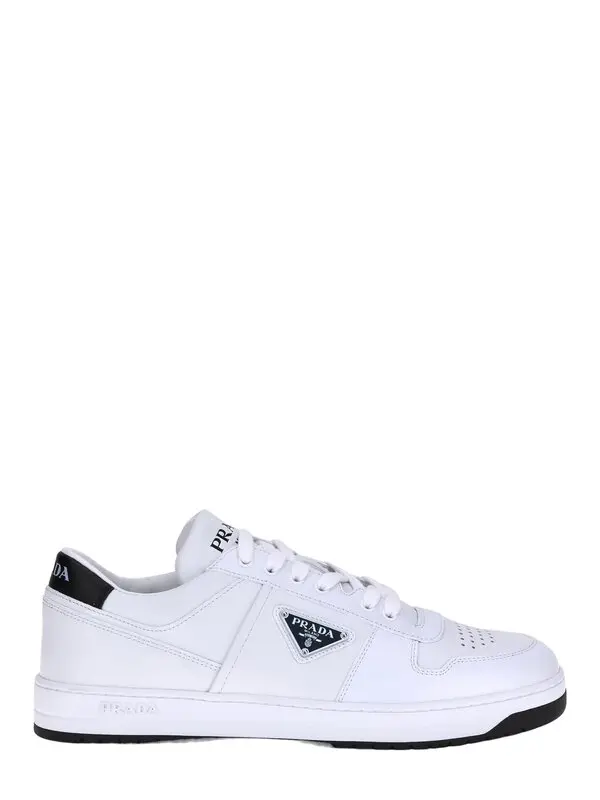 Prada Leather Lace-up Sneakers - White