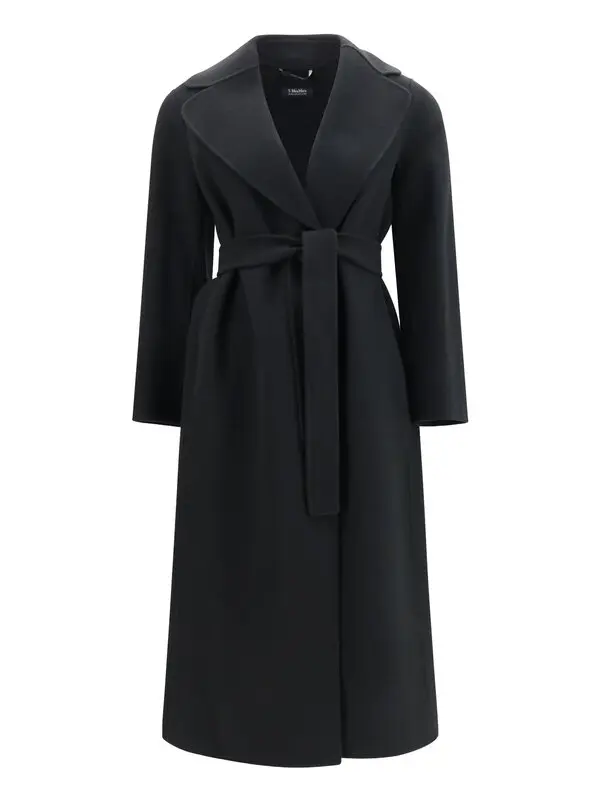 Max Mara Poldo Virgin Wool Coat - Black