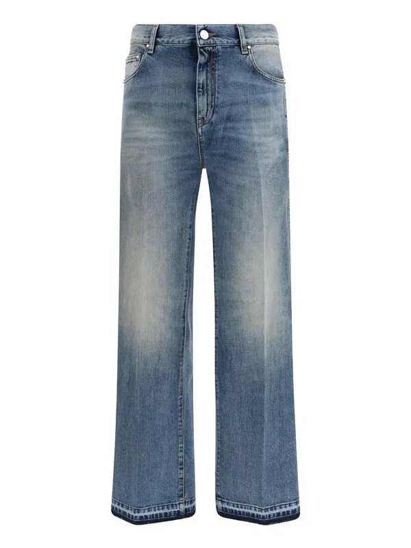 Amiri Ma Fit Monogram Denim Jeans - Blue