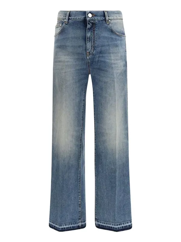 Amiri Ma Fit Monogram Denim Jeans - Blue