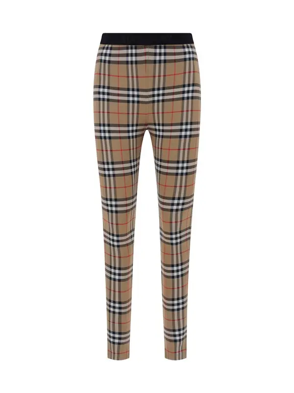 Burberry Archive Check Leggings - Brown