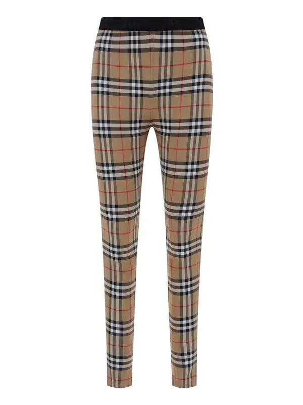 Burberry Archive Check Leggings - Brown
