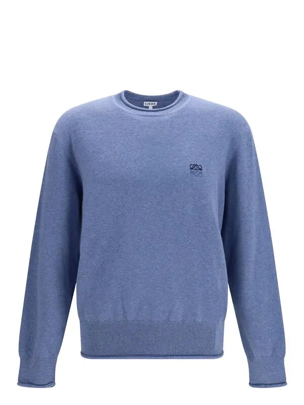 Loewe Cotton And Cashmere Sweater - Blue