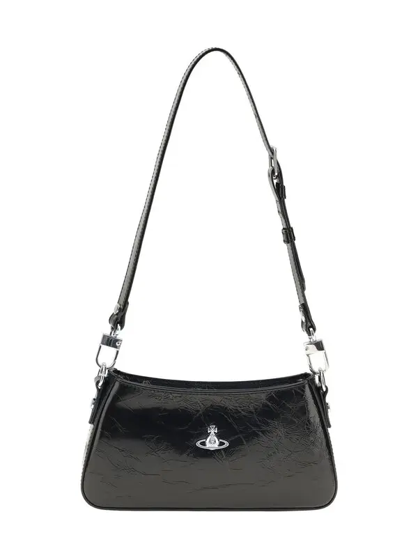 VIVIENNE WESTWOOD Tasha Mini Croc Shoulder Bag - Black