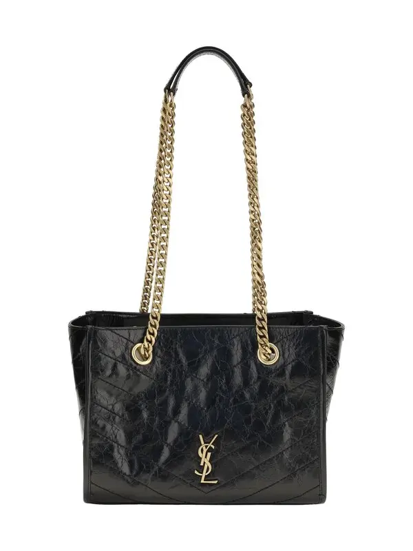 Saint Laurent Small Niki Leather Tote Bag - Black