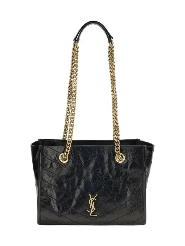 Saint Laurent Small Niki Leather Tote Bag - Black