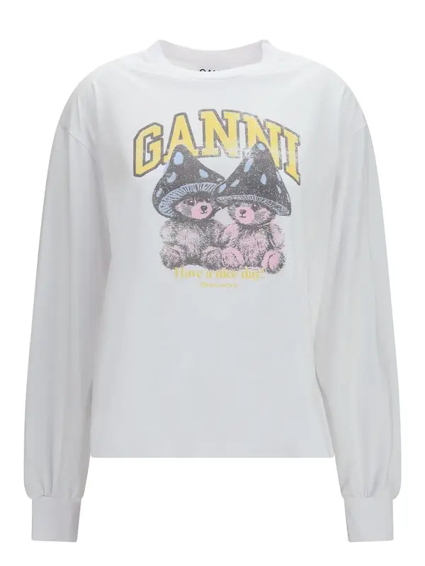 GANNI Teddy Mushroom T-shirt - White