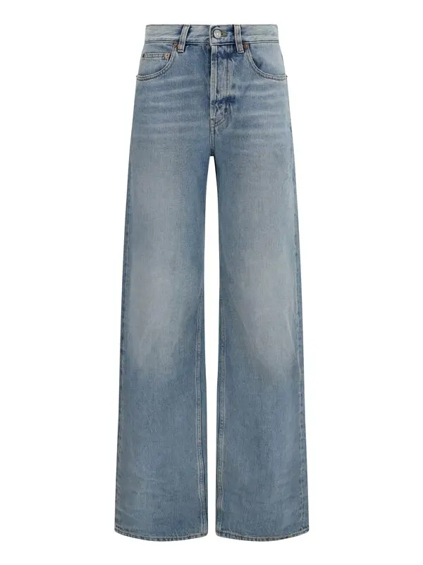 Saint Laurent High-waisted Wide-leg Jeans - Blue