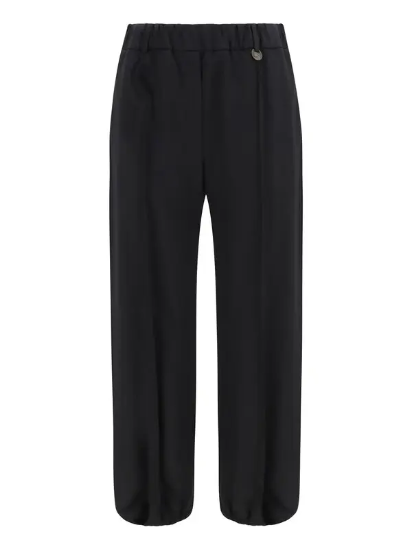 Burberry Wool Twill Jogging Pants - Black