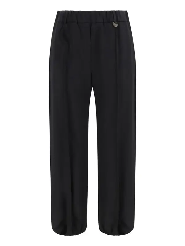 Burberry Wool Twill Jogging Pants - Black