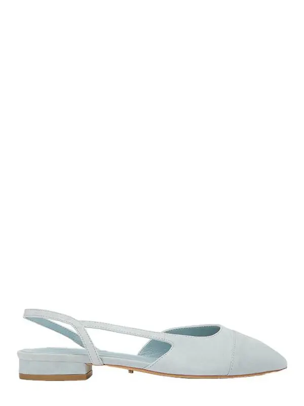 TONY BIANCO Pixie Slingback Flats - Sky Suede