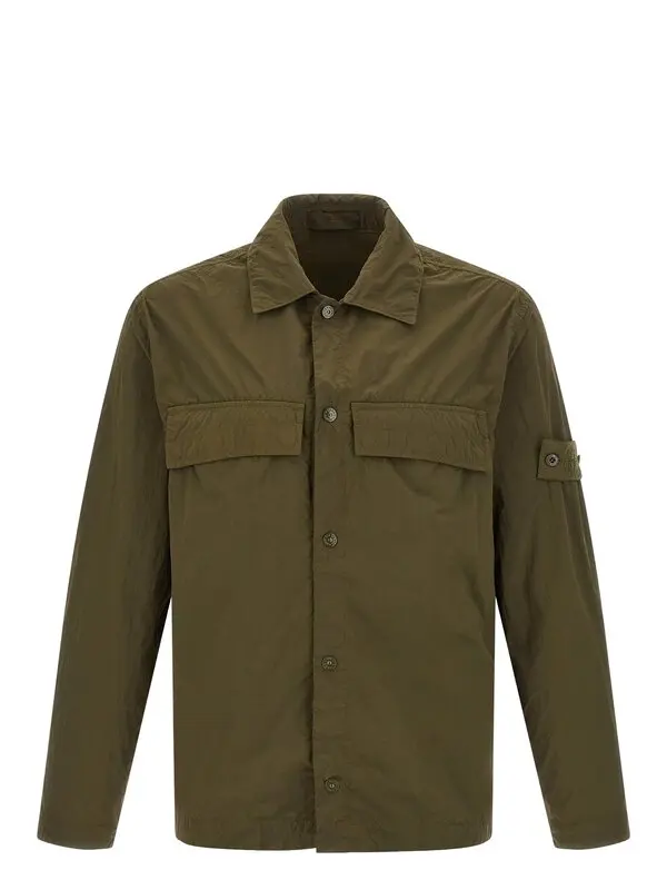 Stone Island Badge Ghost' Overshirt - Green
