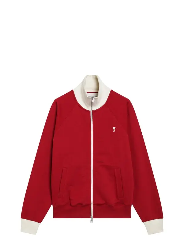 AMI Paris De Cœur Cotton Sweatshirt - Red