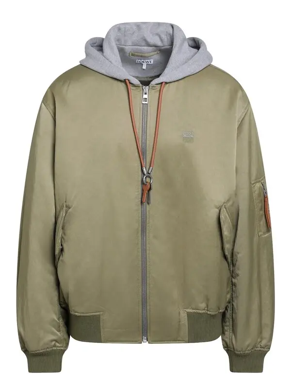 Loewe Technical Fabric Bomber Jacket - Green