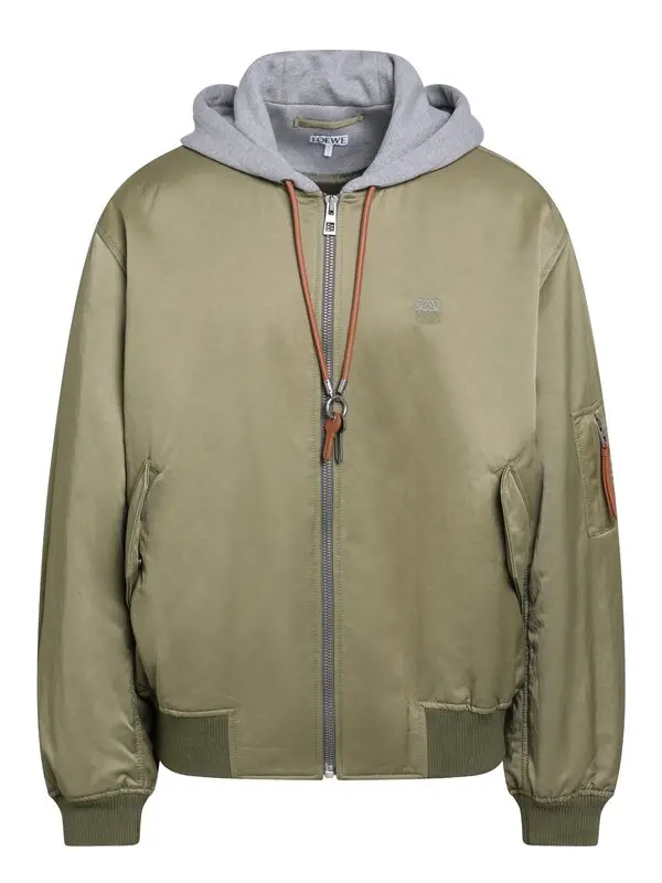 Loewe Technical Fabric Bomber Jacket - Green