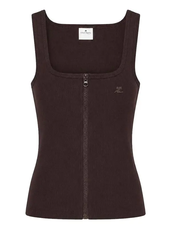 COURREGES Ribbed Tank Top - Multicolor