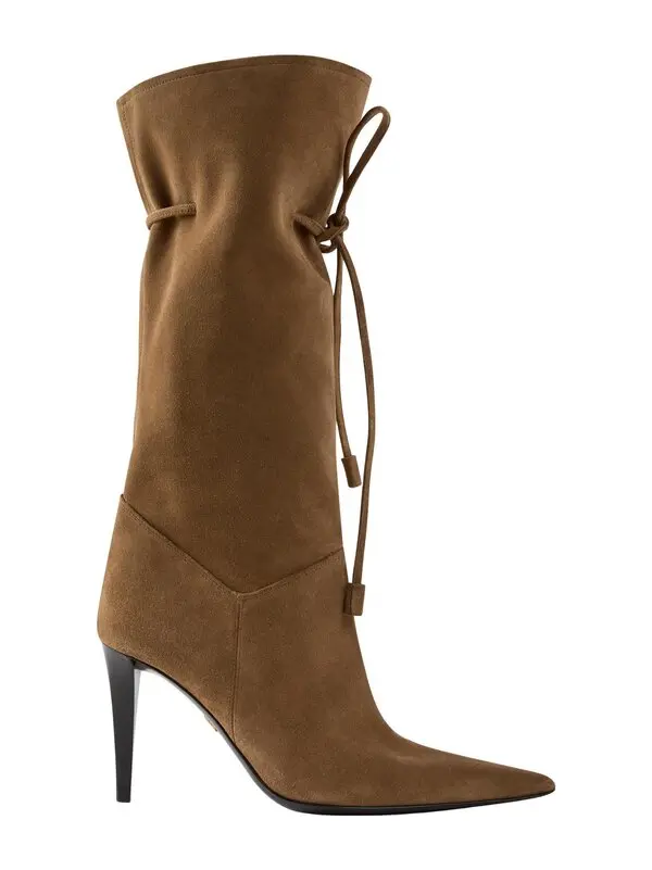 GIUSEPPE ZANOTTI Desire Midi 90 Suede Boot - Light_brown