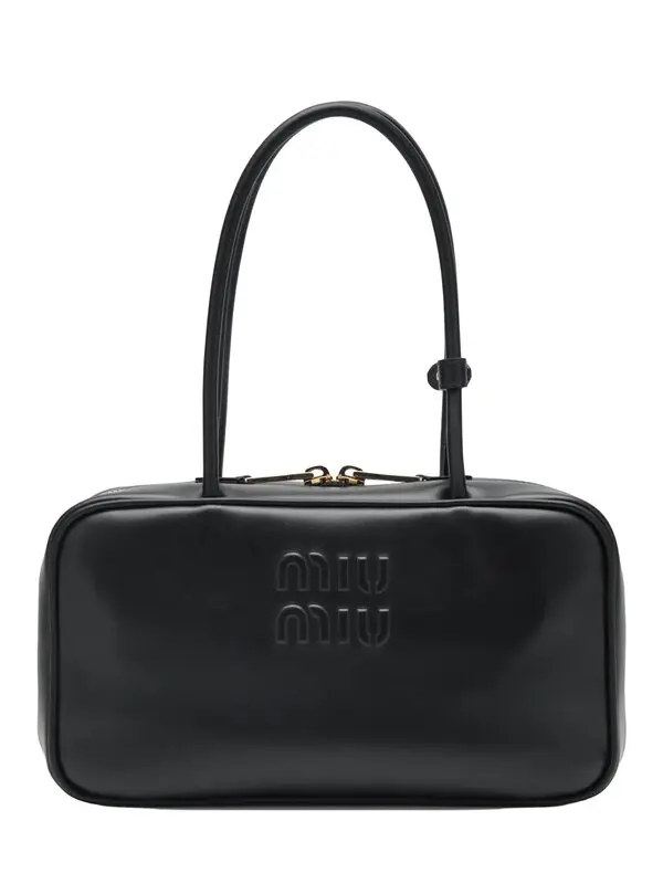 Miu Miu Beau Medium Bag In Leather - Black