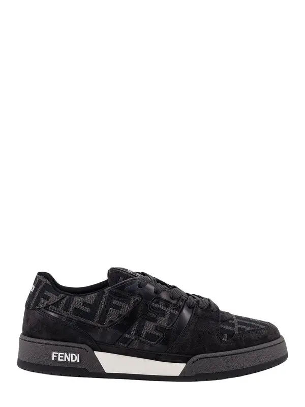 Fendi Ff Jacquard And Suede Match Sneakers - Multicolor