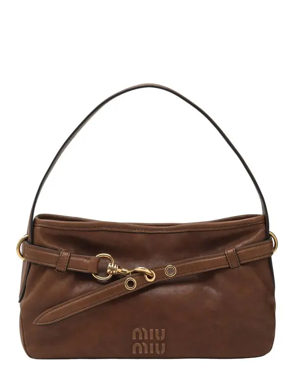 Miu Miu Rovere Nappa Leather Bag - Brown