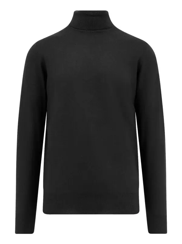 Loro Piana Baby Cashmere Ribbed Turtleneck - Black