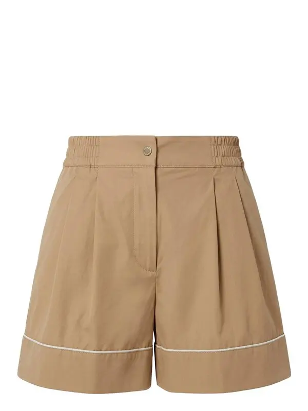 Moncler Beige Cotton Blend Shorts - Cream