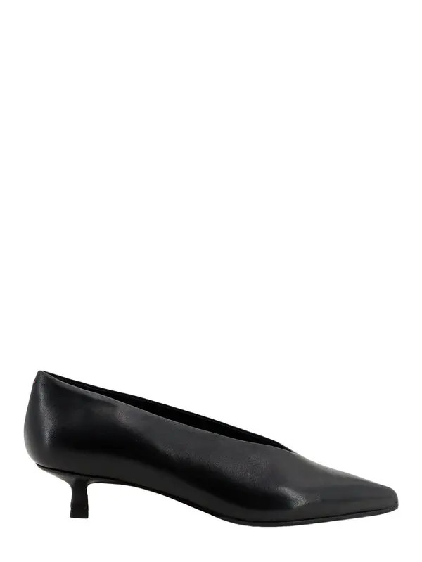 AeydĒ Clara Leather Decollete Pumps - Black