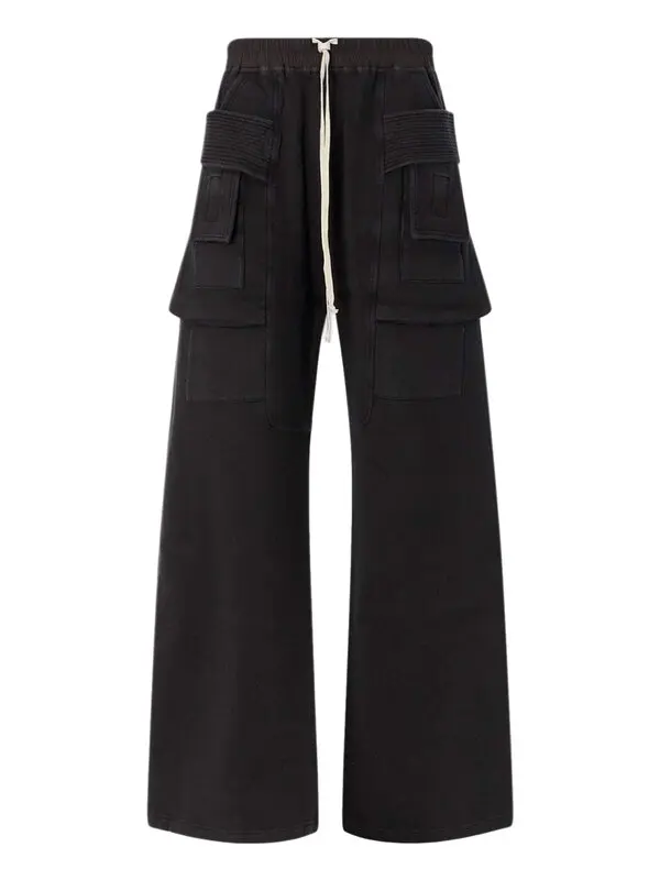 Rick Owens Cotton Cargo Trousers - Black