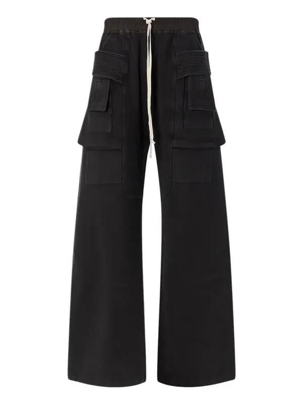 Rick Owens Cotton Cargo Trousers - Black