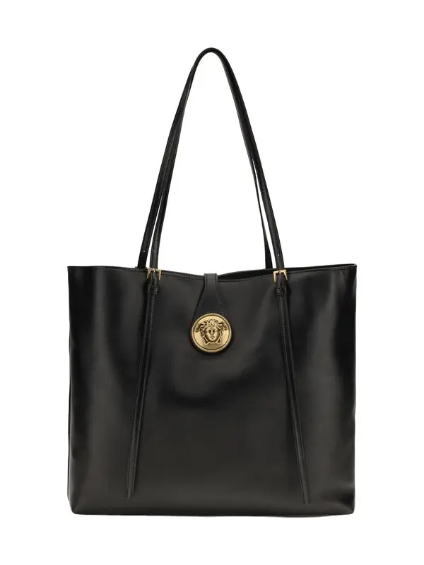 Versace Medusa Lambskin Tote Bag - Black