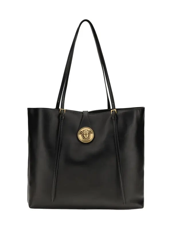 Versace Medusa Lambskin Tote Bag - Black