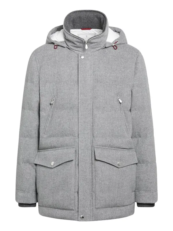 Brunello Cucinelli Wool Parka - Gray
