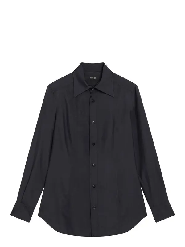Gucci Silk Poplin Shirt - Blue