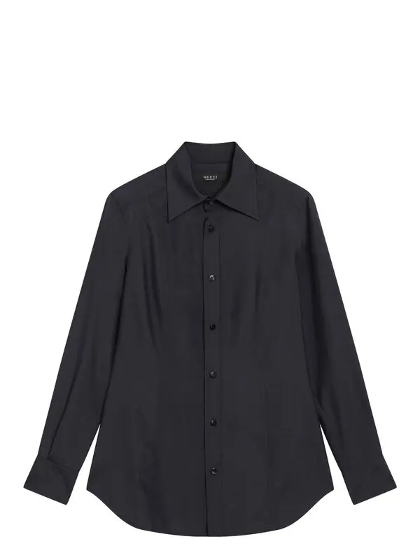Gucci Silk Poplin Shirt - Blue
