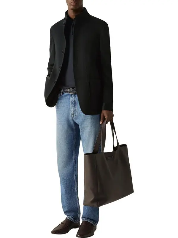 Zegna The Count Jacket In Cashmere Oasis - Black