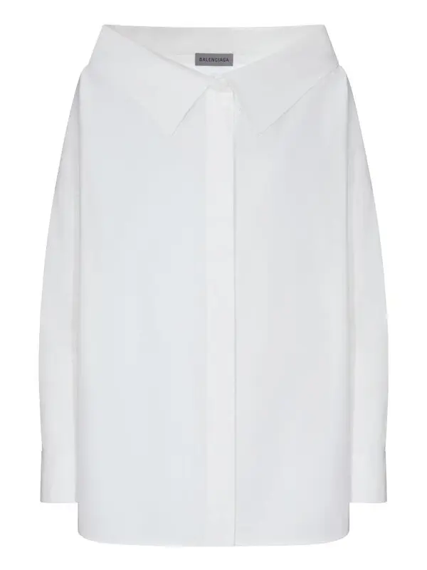 Balenciaga Oversized Poplin Shirt - White