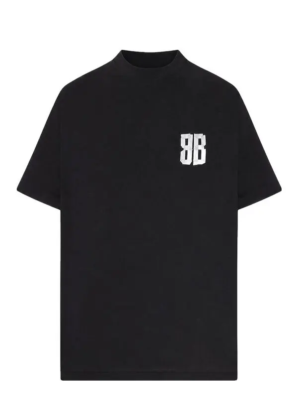 Balenciaga Loose Fit Glitter Tape T-shirt - Black