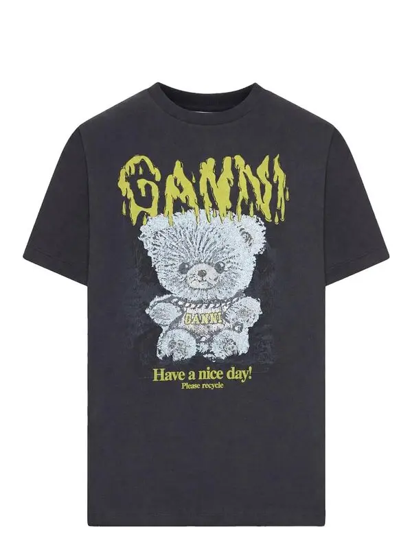 GANNI Graphic Print T-shirt - Multicolor