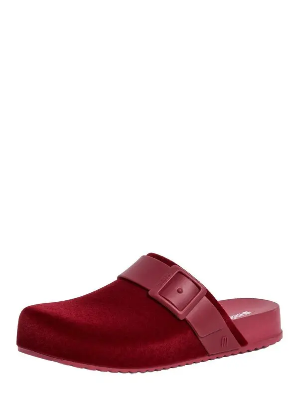 Melissa Cozy Velvet Clogs - Red