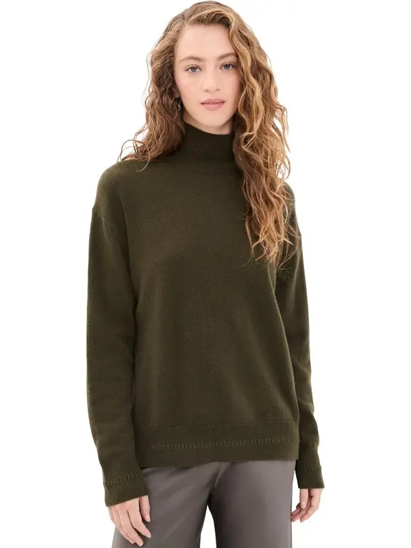 Tanya Taylor Tipper Cashmere Turtleneck Sweater - Army