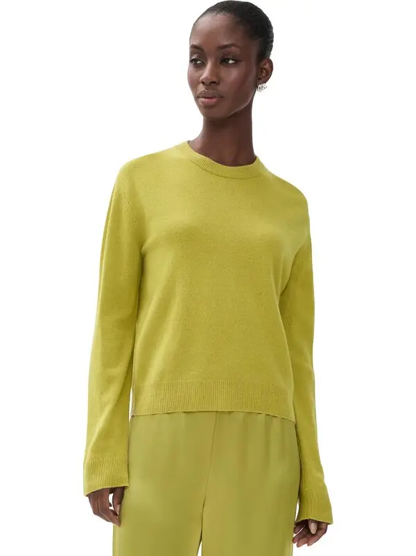 LESET Jesse Classic Crew Pullover - Chartreuse