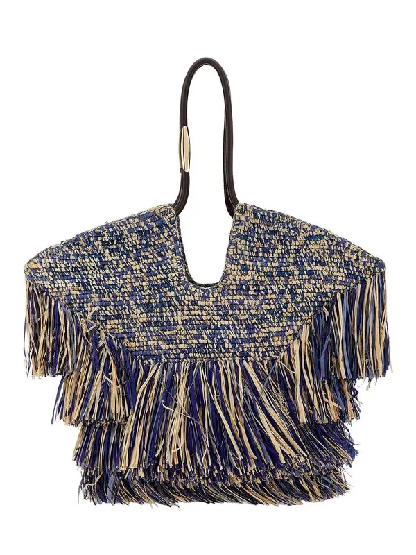 Zimmermann Goldentime Raffia Shoulder Bag - Multicolor
