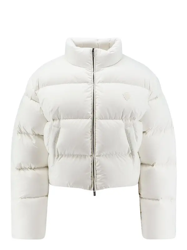 Gucci Crop Fit Down Jacket With Crest - Multicolor